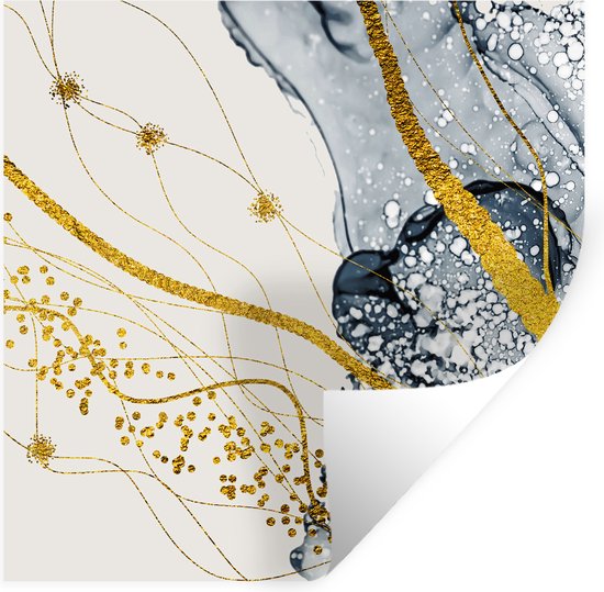 Muurstickers - Sticker Folie - Abstract - Goud - Natuur - Kunst - 50x50 ...