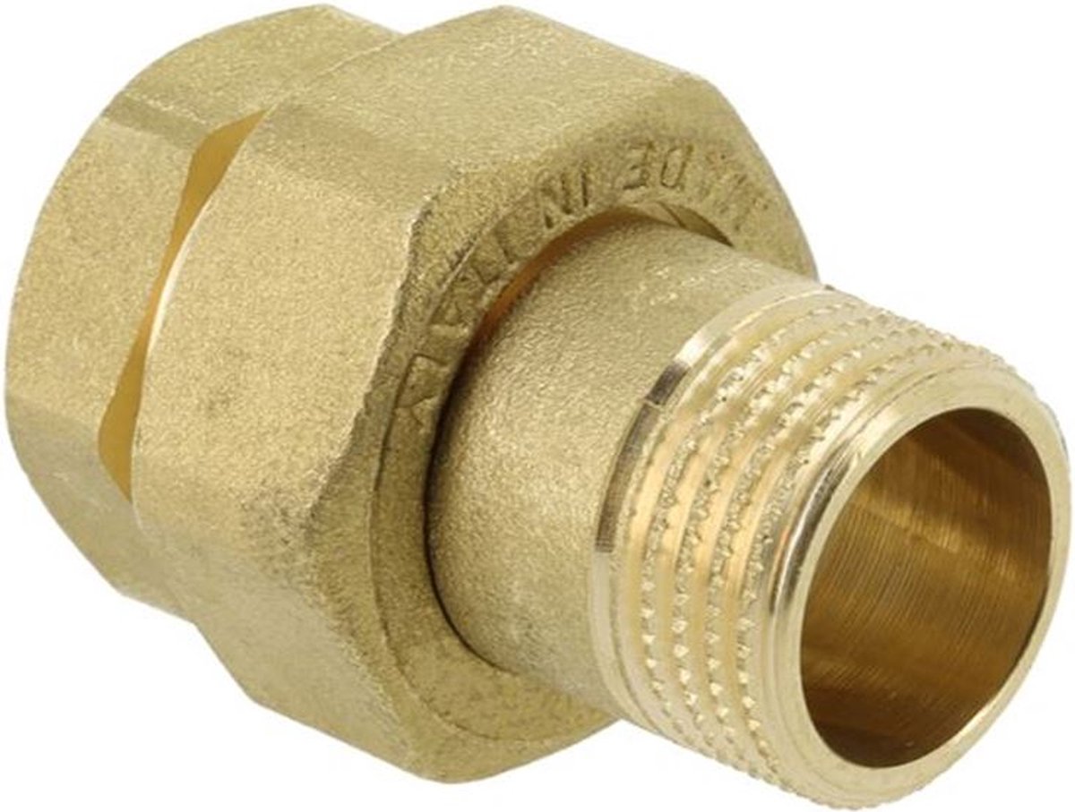 Bonfix - messing - 3-delige koppeling - vlakke dichting - 1" - No. 331 ...