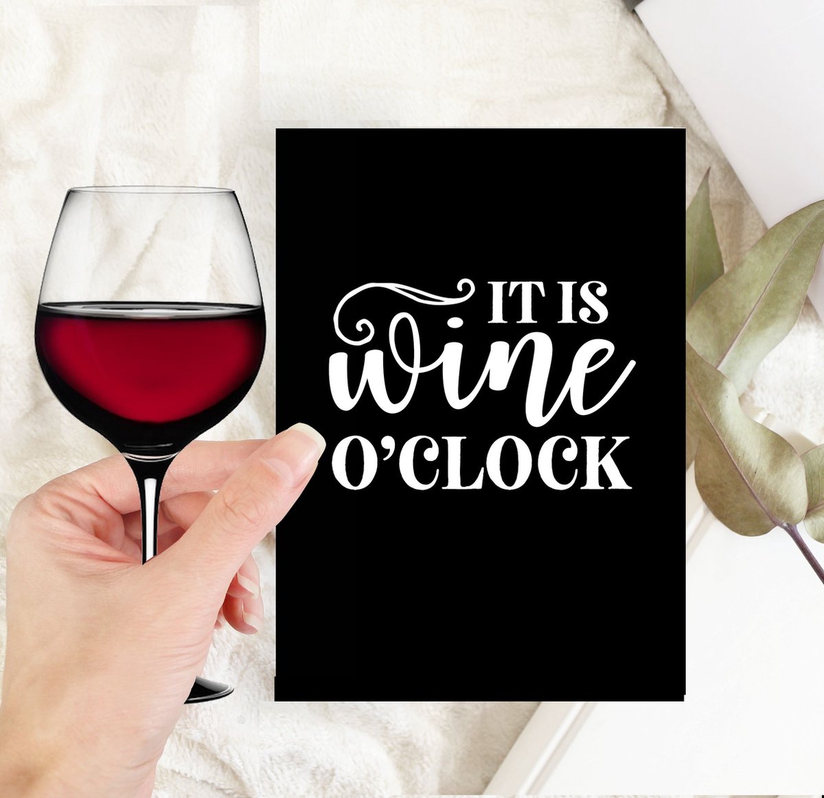 50 stuks A6 enkele wenskaarten excl. envelop - wijn humor kaarten it's ...