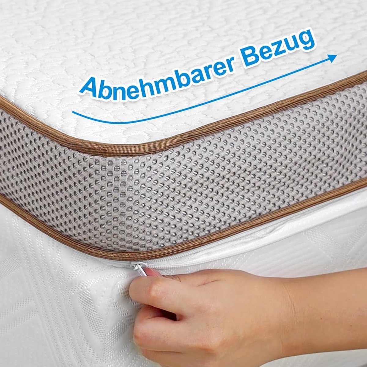7,5cm gel traagschuim topper 160x200 matras topper, visco schuim ...