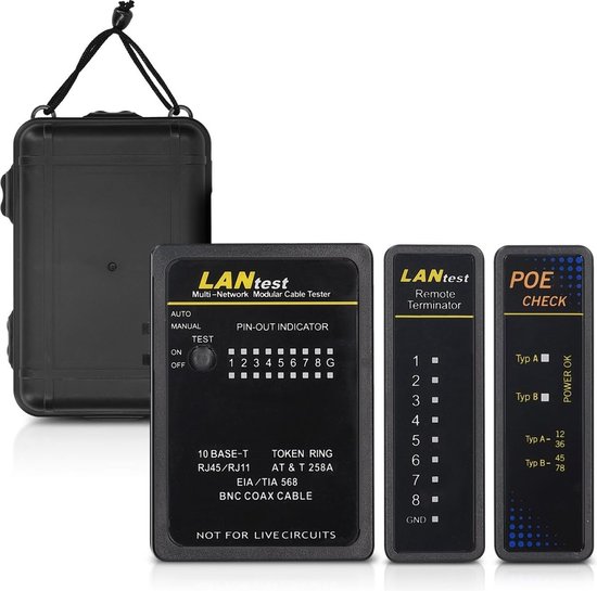 Elysium Netwerkkabel tester - UTP tester - Kabel tester - Netwerk ...