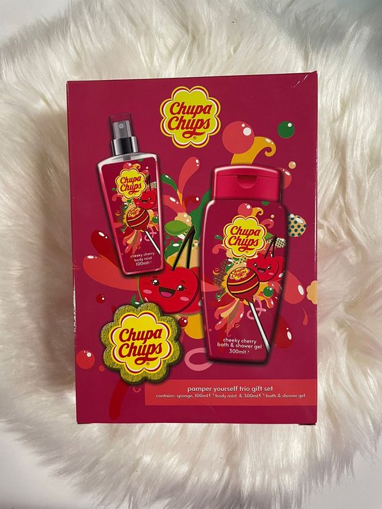 Chupa Chups Geschenkset - Cheeky Cherry Bath & Shower Gel + Body Mist | bol
