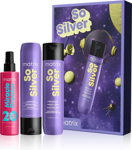 Matrix - So Silver Holiday Dream Hair Gift Set - 300+300+200ml | bol