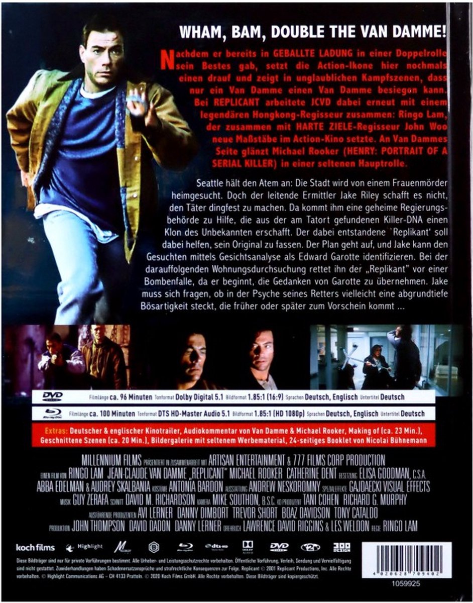 Replicant [Blu-Ray]+[DVD] (Blu-ray), Michael Rooker | Dvd's | bol.com