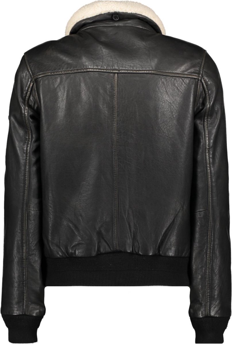 Donders Jas Leather Jacket 57577 Black Dames Maat - 42 | bol