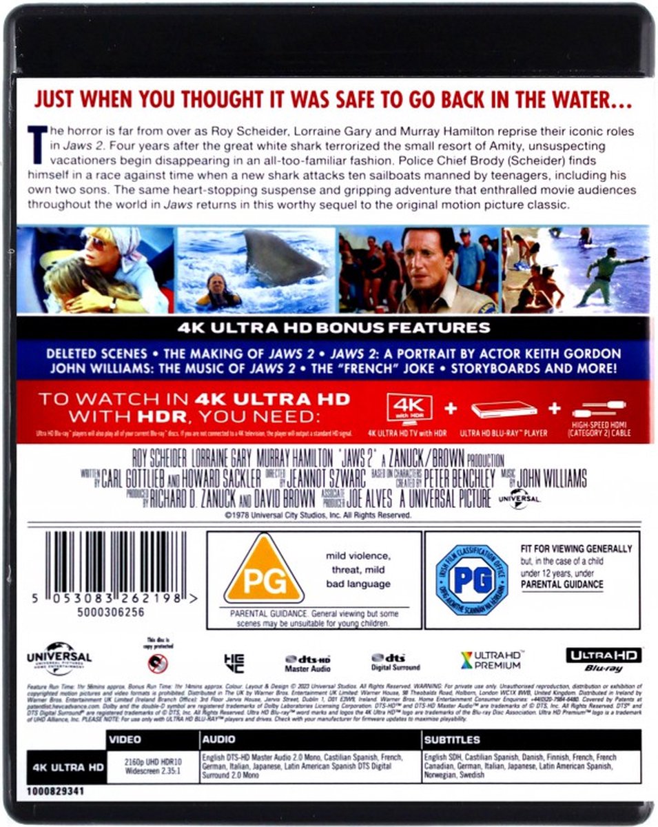 Jaws 2 [Blu-Ray 4K]+[Blu-Ray], Joseph Mascolo | Dvd's | bol.com