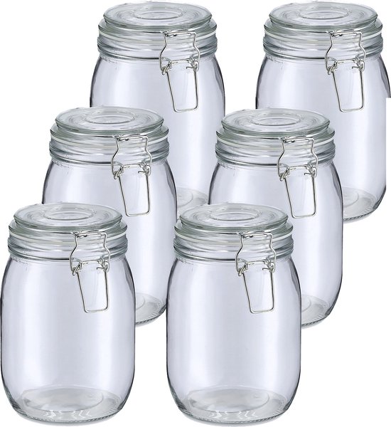 Zeller Weckpot/inmaakpot Alfie - 10x - 1L - glas - beugelsluiting - D11 ...