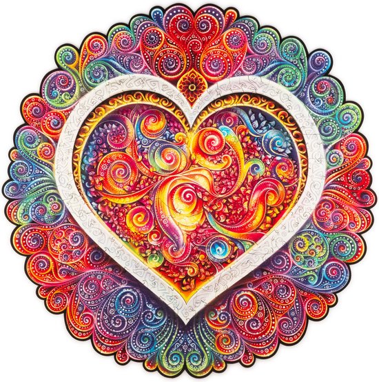 UNIDRAGON Houten Puzzel Mandala - Bewuste Liefde - 350 stukjes - King ...