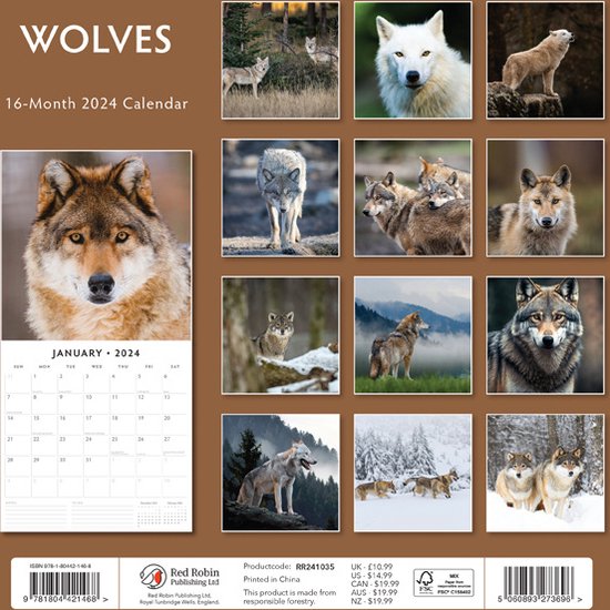 Kalender 2024 - Wolves | bol