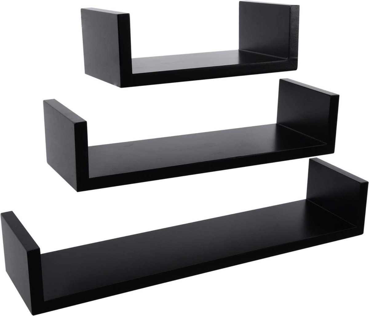 Happyment Zwevende Boekenplank - Wandplank voor tegen de muur - Set van ...