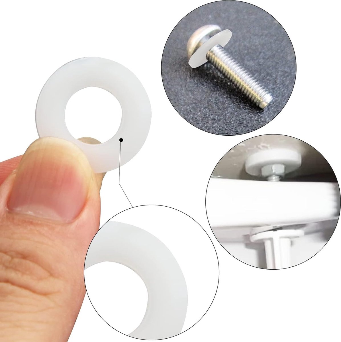 100 stuks kunststof sluitringen M6-12 mm nylon sluitringen ...