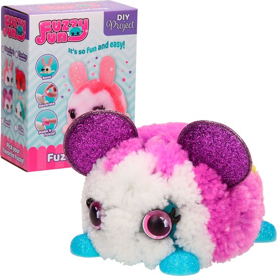 Fuzzy Fun Animals - Lavendel Mouse | bol