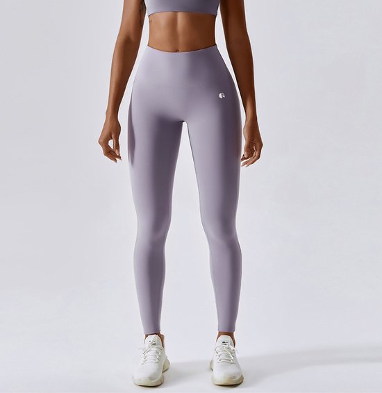Gymcherries Maia Sportlegging Dames Grijs/Paars - XS | bol