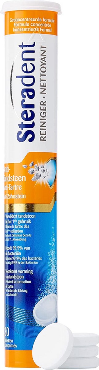 Steradent Anti Tandsteen - 30 Tabletten | bol