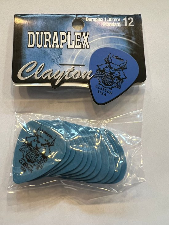 Clayton - Duraplex - standaard plectrum 1.00 mm 12-pack | bol.com