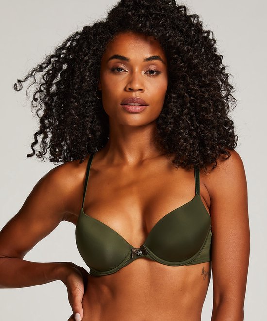 Hunkemöller Dames Lingerie Voorgevormde beugel bh Plunge - Groen - maat E75 | bol