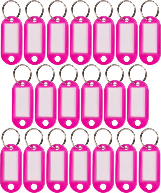 WINTEX Sleutelhanger met Labels - 20 stuks - Heavy Duty Sleutelringen ...