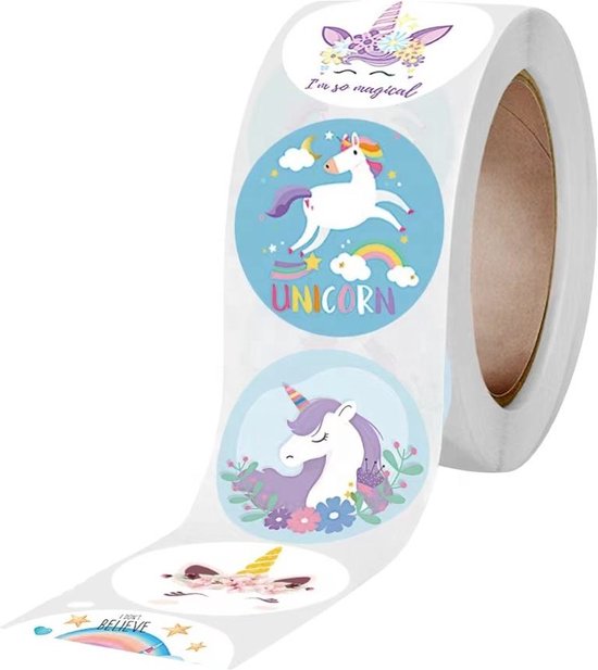 Without Lemons Beloningsstickers Unicorn | 500 stuks | Sluitstickers ...