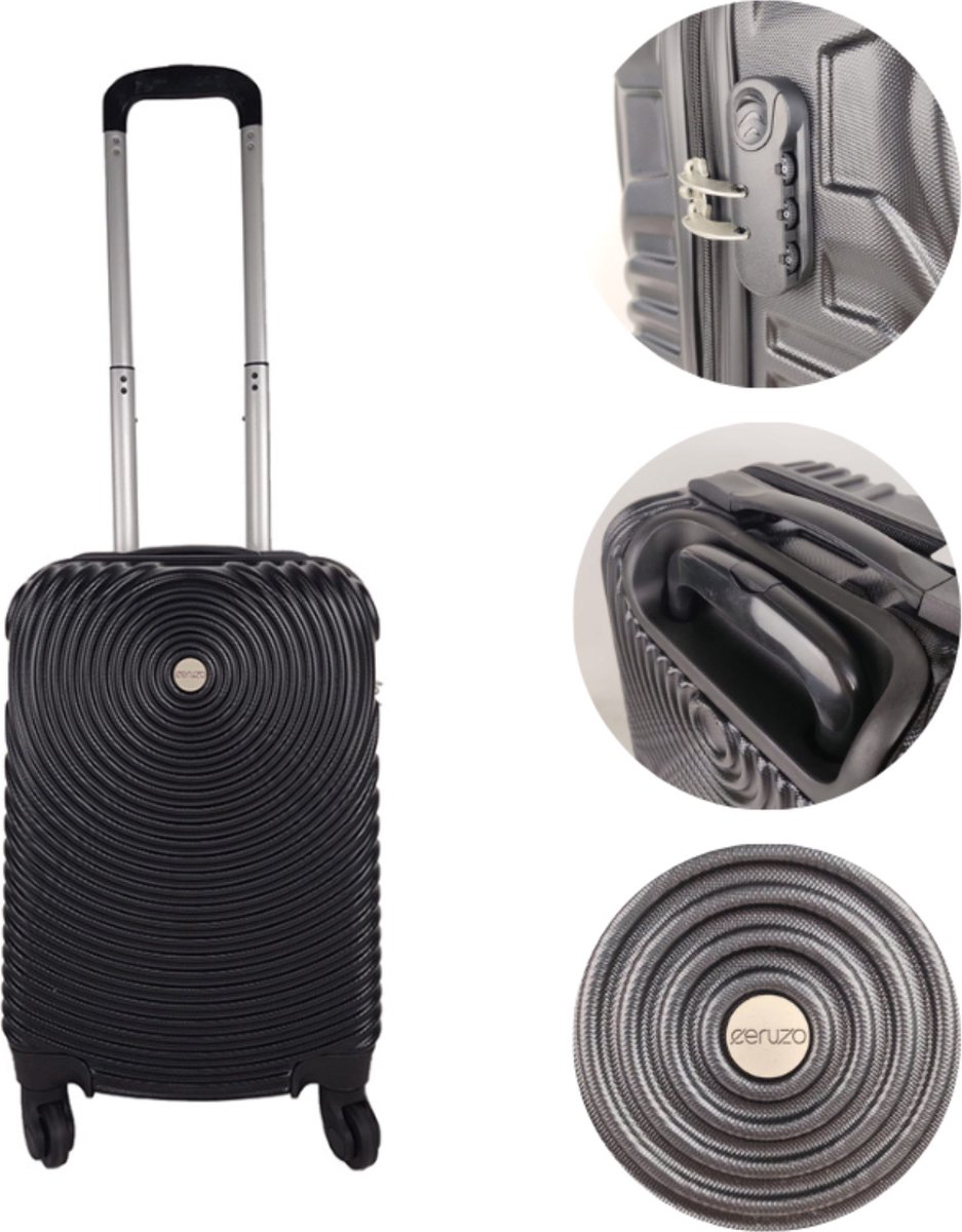 Ceruzo Handbagage Koffer - Trolley - 28L - 51.5 cm - Zwart | bol
