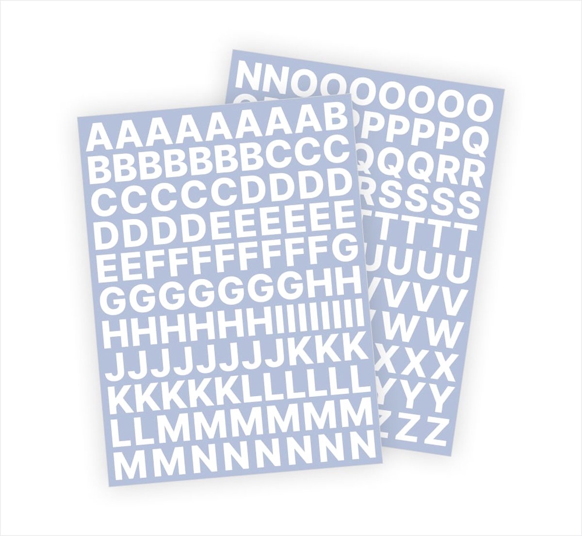 Letter stickers / Plakletters - Stickervellen Set - Wit - 2cm hoog ...