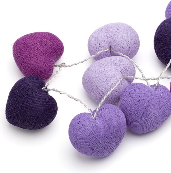 Happy Lights hartjesslinger Purple Passion - 35 LED's | bol