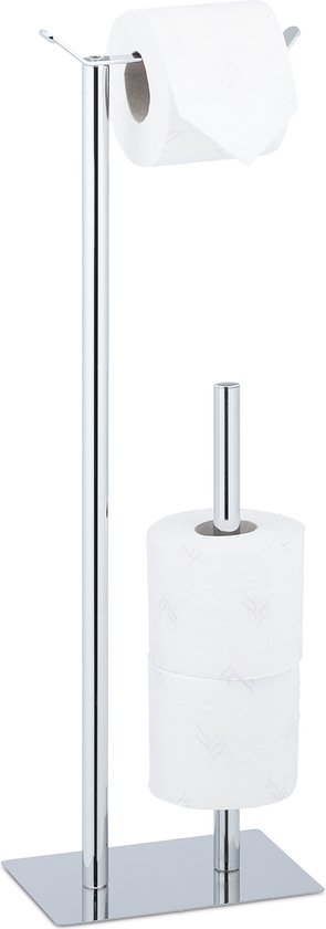 wc rolhouder staand - 62 x 20 x 13,5 cm - zonder klep - staal ...