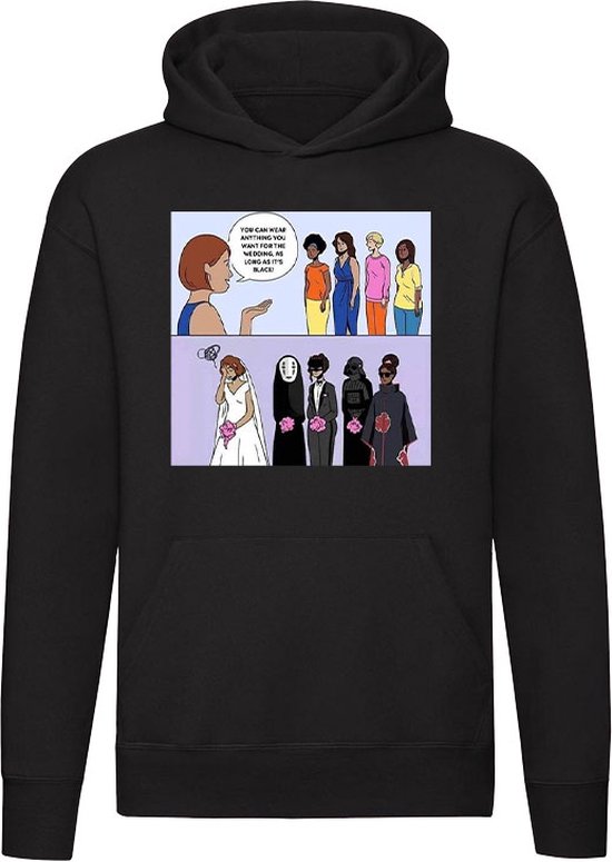 Bruiloft met zwarte kleding Hoodie - trouwen - vrouw - dress code ...