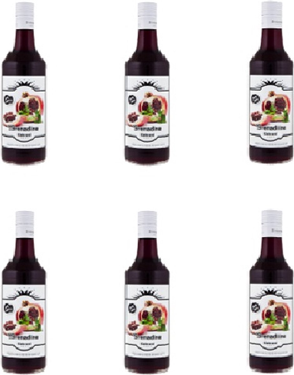 Siebrand Limonadesiroop grenadine 50% sap 700 ml per fles, doos 6 ...