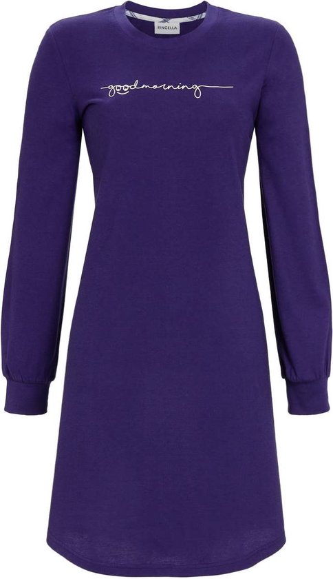 Donker blauw Ringella nachthemd Good morning - Blauw - Maat - 52 | bol