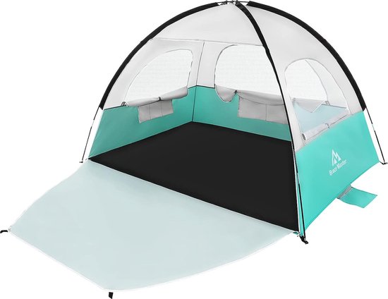 Strandtent, draagbare strandtent, 210 x 150 x 135 cm, zonnetent voor 3 ...