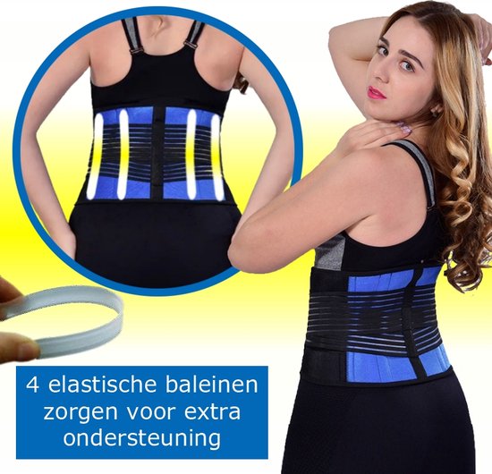 Slim-Shirt.com® Back-Brace L – Dubbel instelbare Rugbrace met 4 ...