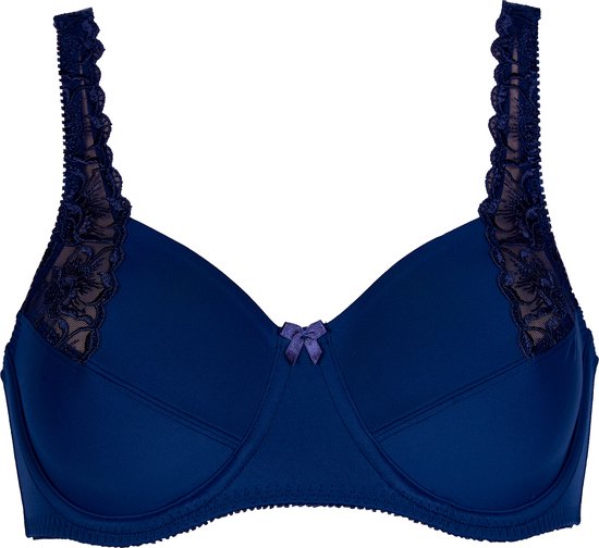 Wire bra embroidery - Kleur Marine - Maat 95E | bol.com
