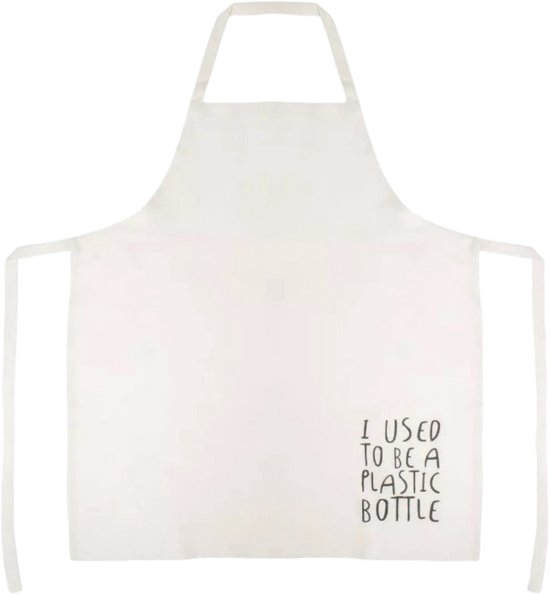 Gusta - Schort - Wit met tekst - Gerecycled | bol