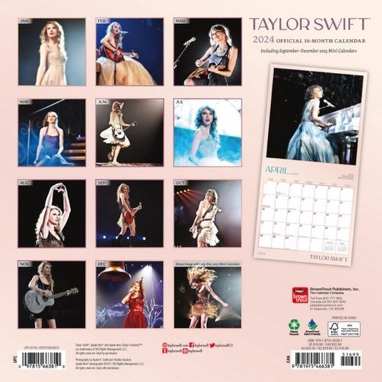 Taylor Swift Kalender 2024 | bol