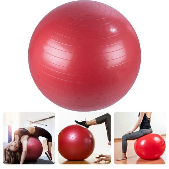 Fitness Bal 75 cm - Rood - Balansbal - Zitbal - Zwangerschapsbal ...