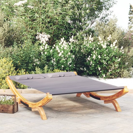 The Living Store Tuinbed - Massief gebogen hout - 165x188.5x46 cm ...