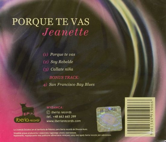 Jeanette : Porque Te Vas [CD], Jeanette | Muziek | bol