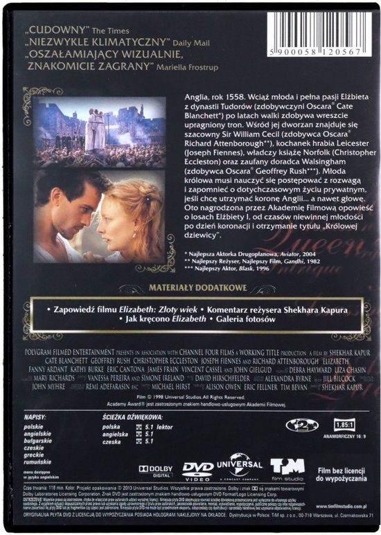 Elizabeth [DVD] (Dvd), Cate Blanchett | Dvd's | bol