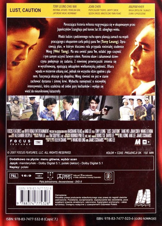 Lust, Caution [DVD] (Dvd), Wei Tang | Dvd's | bol