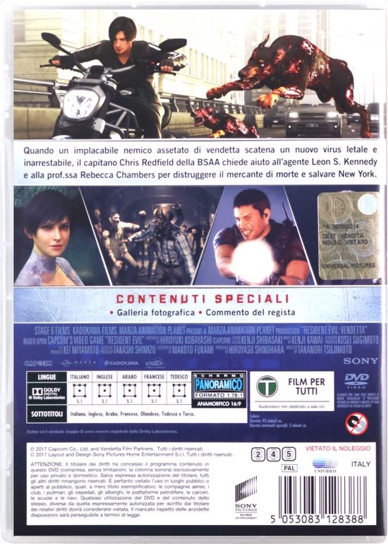 Sony Pictures Resident Evil - Vendetta, DVD Italiaans (Dvd), Matthew ...