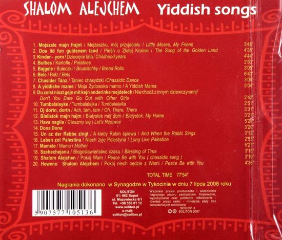 Shalom Alejchem : Yiddish Songs [CD], Pojln Klezmer Quartett | Muziek | bol