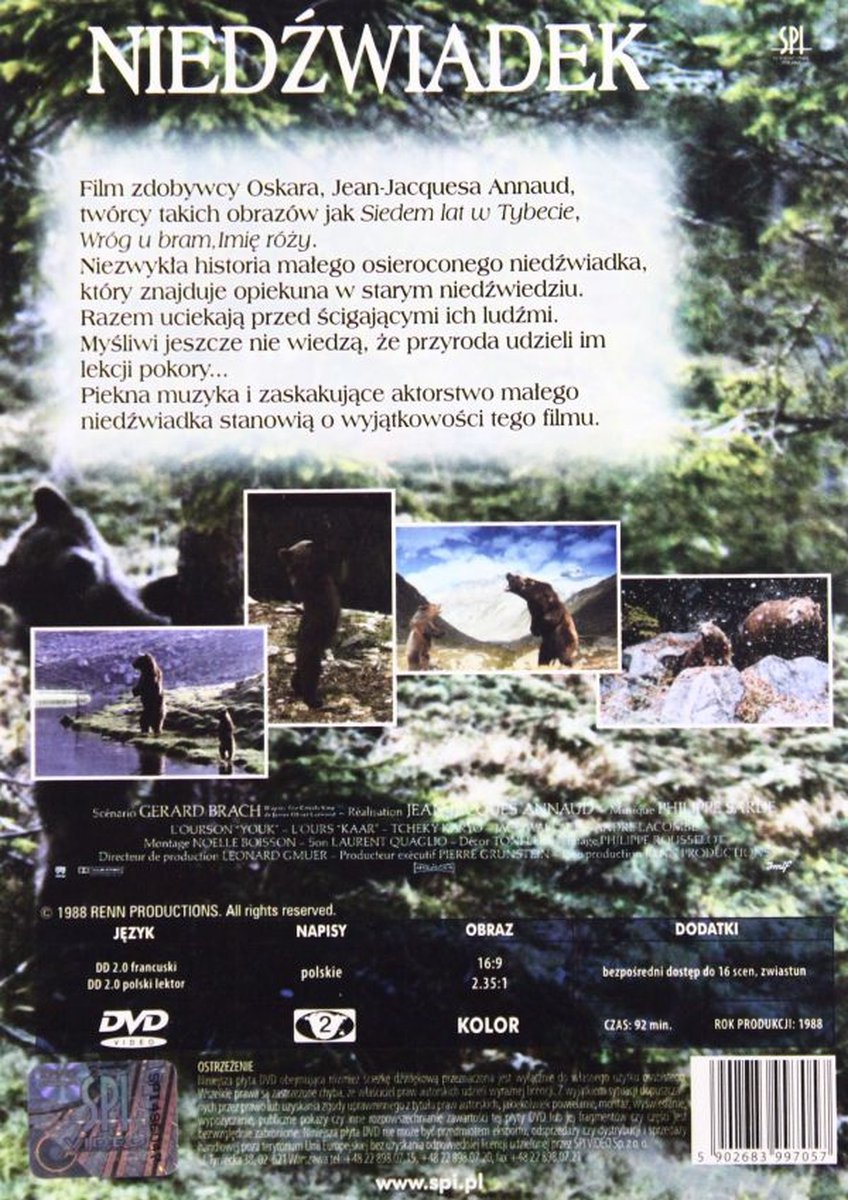 L'Ours [DVD] (Dvd), Youk the Bear | Dvd's | bol