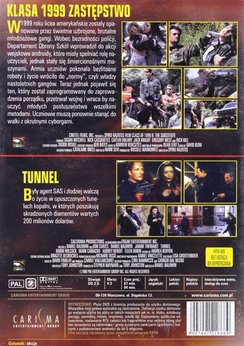 Class of 1999 II: The Substitute / Tunnel [DVD] (Dvd), John Cothran Jr ...