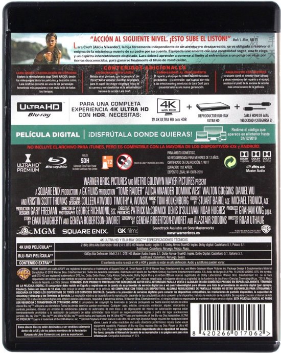 Tomb Raider [Blu-Ray 4K]+[Blu-Ray], Daniel Wu | Dvd's | bol