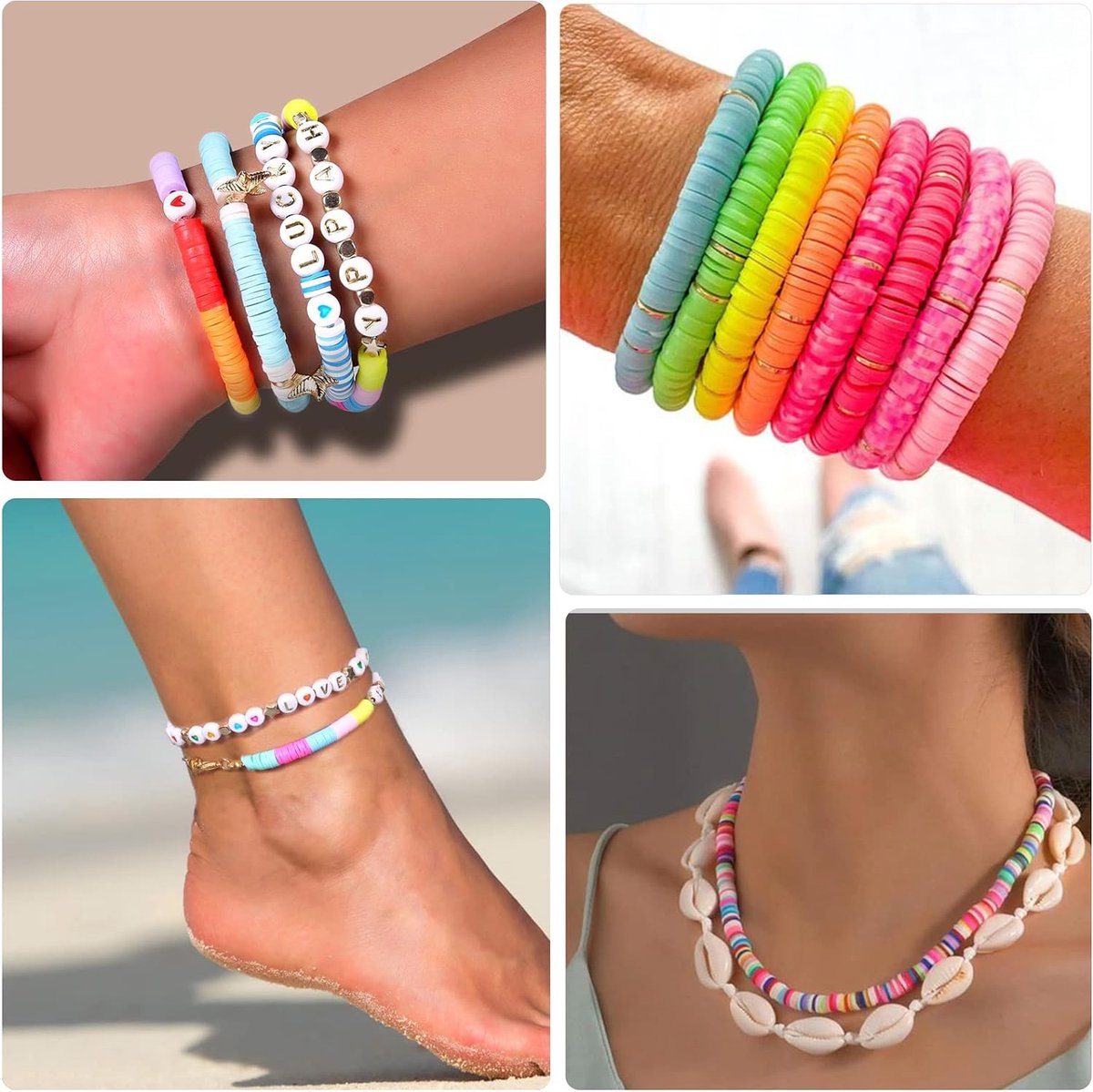 14610 stuks kralen om te rijgen, 56 kleuren kralenset Heishi ...