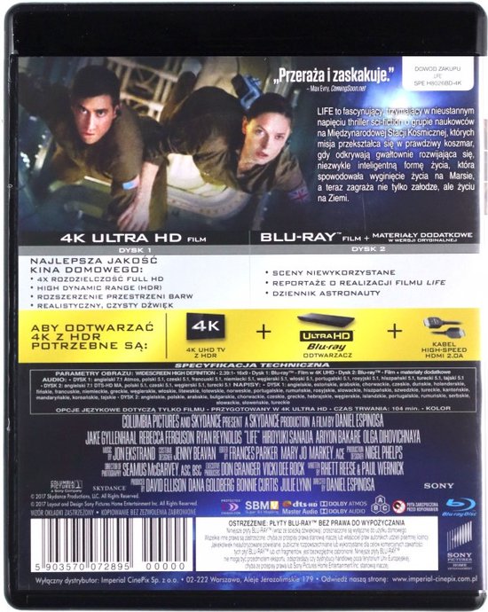 Life [Blu-Ray 4K]+[Blu-Ray], Ryan Reynolds | Dvd's | bol
