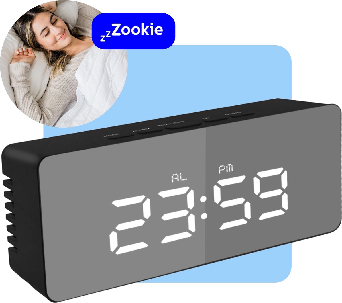 Zookie Wekker - Digitale Wekker voor Slaapkamer - Wekker Digitaal ...