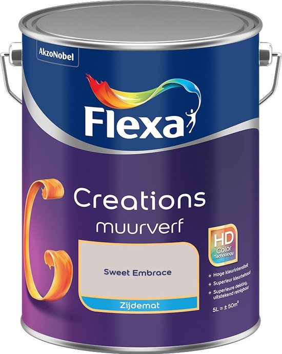 Flexa Creations - Muurverf Zijdemat - Sweet Embrace - 5L | bol.com