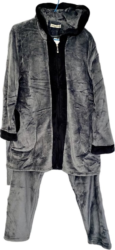 Dames Fleece Huispak L/XL grijs | bol
