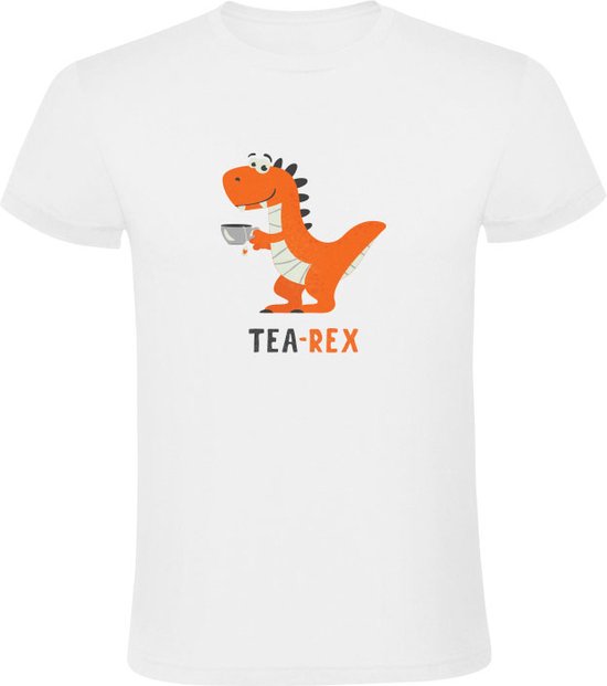 Tea-rex Heren T-shirt - dino - thee - woordgrap - dinosaurus ...
